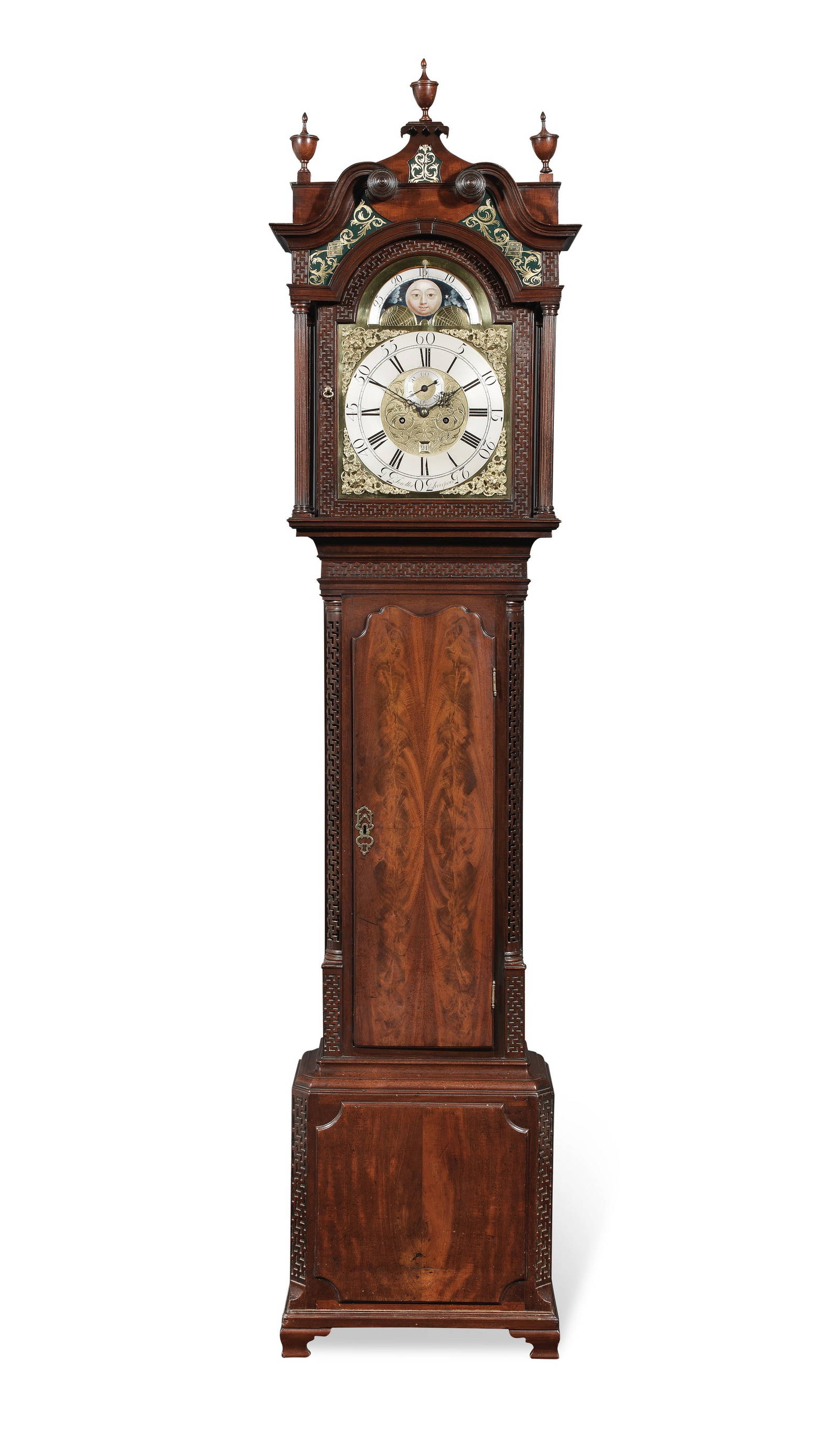 A Fine And Rare Late 18th Century Mahogany Longcase Clock Signed John ...