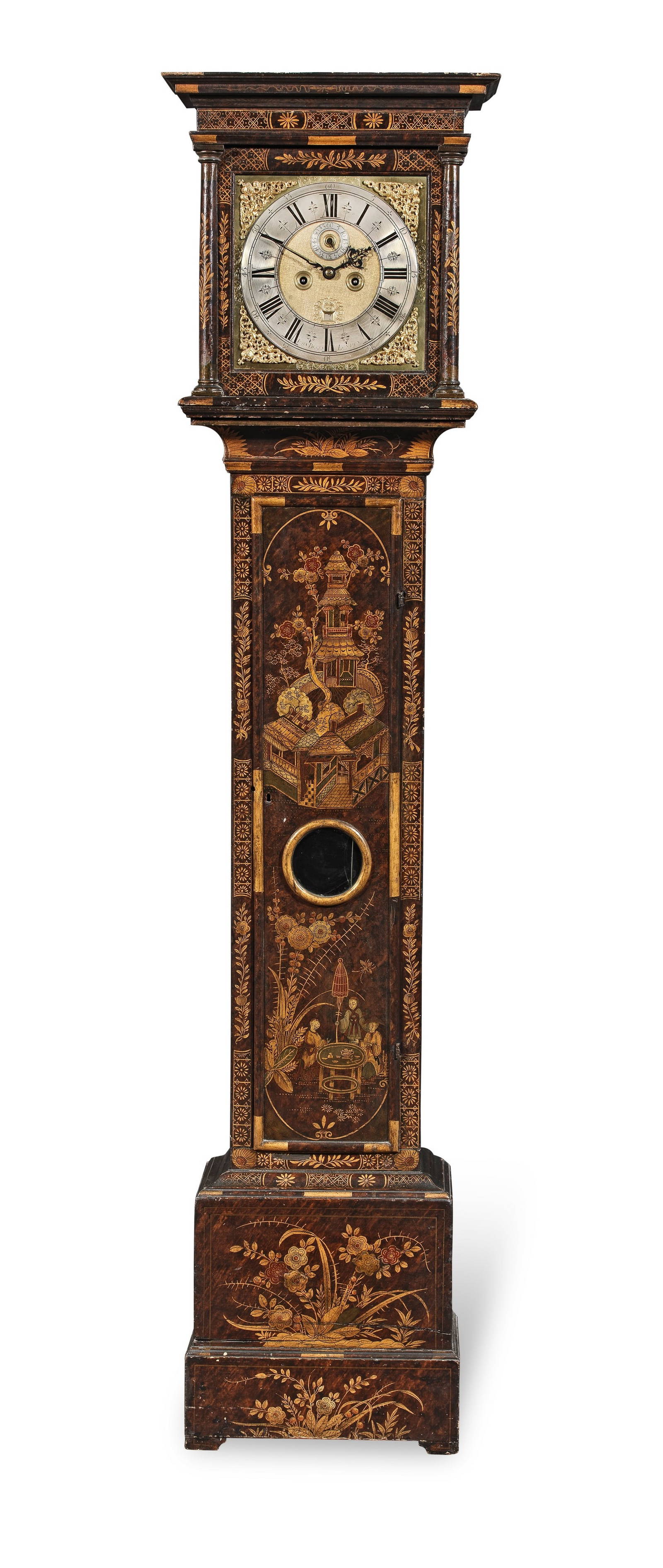 An Early 18th Century And Later Japanned Longcase Clock The Dial Signed ...