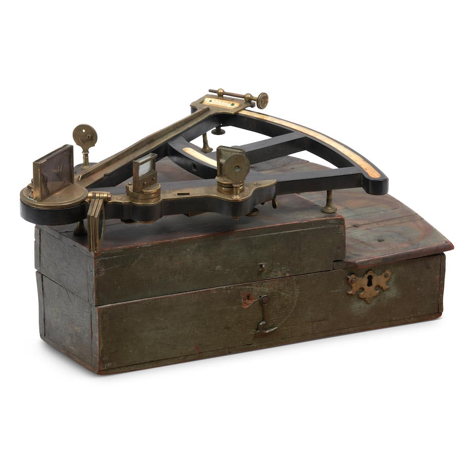 Sextant In Polychrome Painted Case, James M. Elford (british-american ...