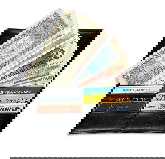 Sir Roger Moore's Personal Black Leather Wallet Containing ...