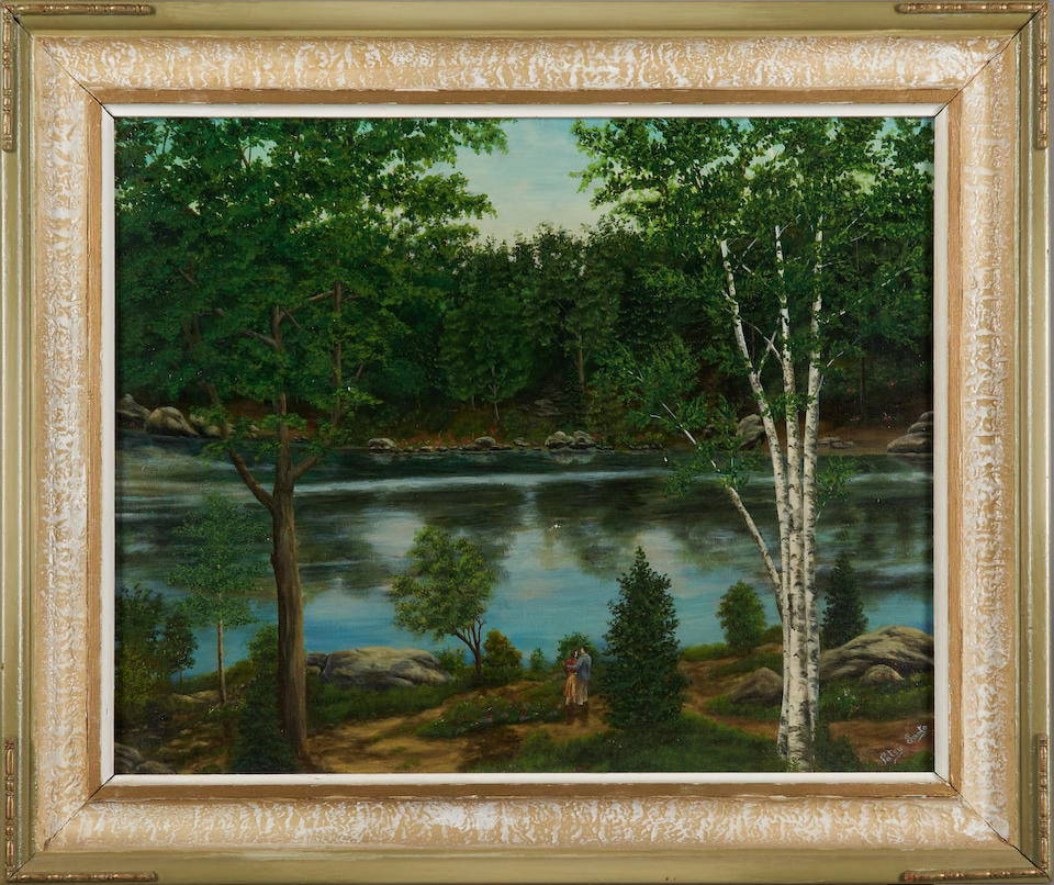 Pasquale (patsy) Santo (american, 1893–1975) A Couple By A Stream Auction