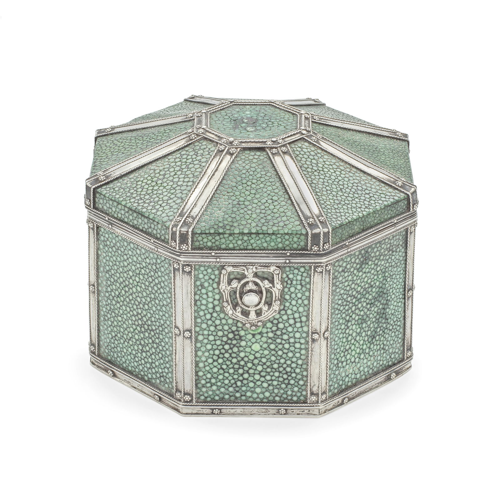 A Silver And Shagreen Box / Caddy Unmarked, Possibly John Paul Cooper ...
