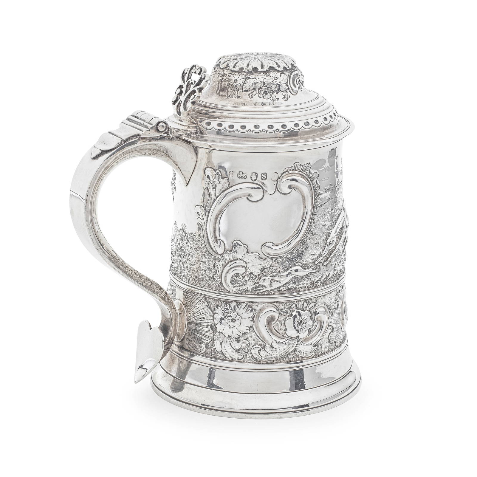A George Iii Silver Lidded Tankard George Smith (ii) & Thomas Hayter ...