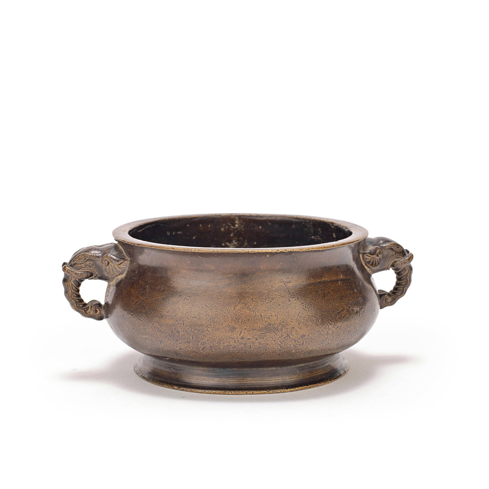 A Bronze Elephant-handled Incense Burner Xuande Mark, 18th Century Auction