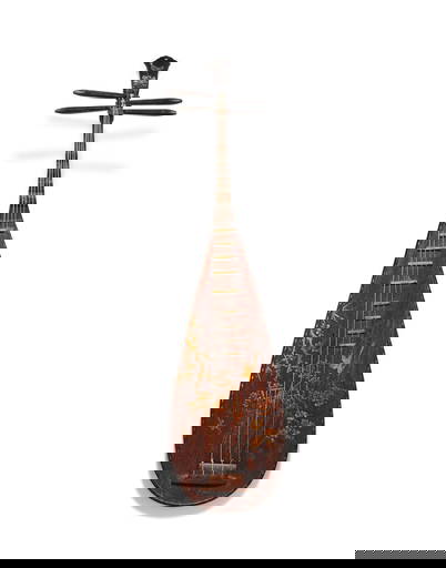 A Rare Black Lacquer And Mother Of Pearl Inlaid Documentary Pipa 17th ...