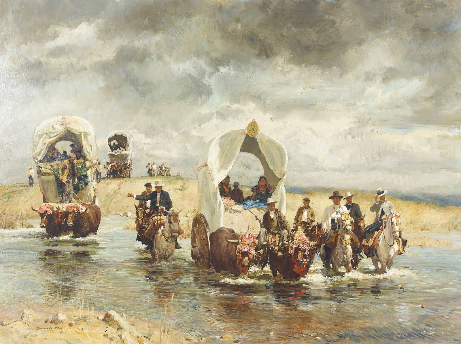 Donald Teague (1897-1991) The Wedding Procession (spanish Holiday) 30 X ...