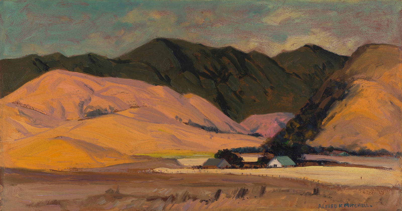 Alfred R. Mitchell (1888-1972) On The Road From San Luis Obispo To ...