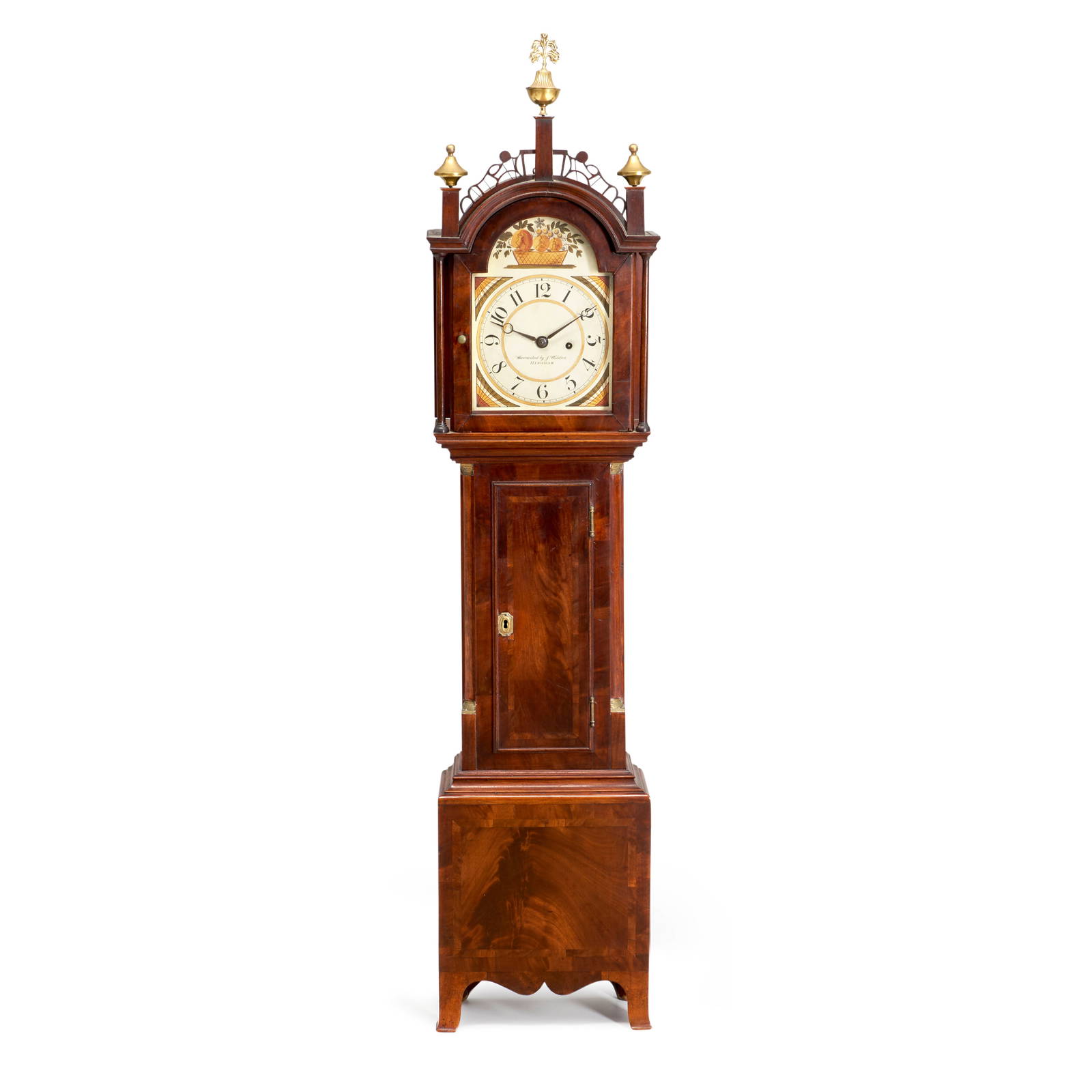 Rare Federal Inlaid Mahogany Dwarf Clock, Joshua Wilder (1786-1860), Hingham, Massachusetts, C ...