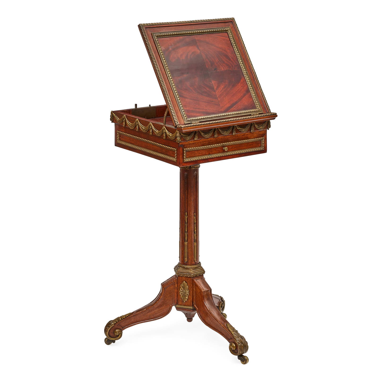 A Louis Xvi Gilt Bronze Mounted Mahogany Mechanical Reading ...