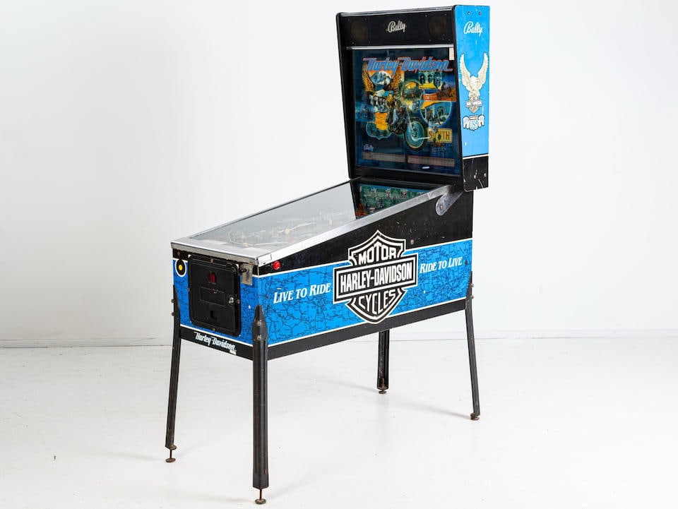 A 'harley-davidson' Pinball Machine By Bally/midway Mfg. Co., 1991 ((3 ...