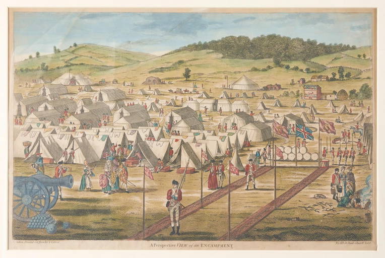 A Perspective View Of An Encampment Engraving,