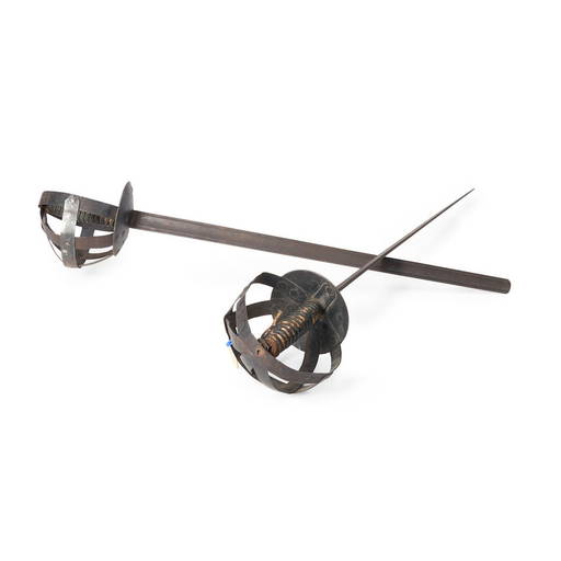 Pair Of Iron Practice Cutlass,