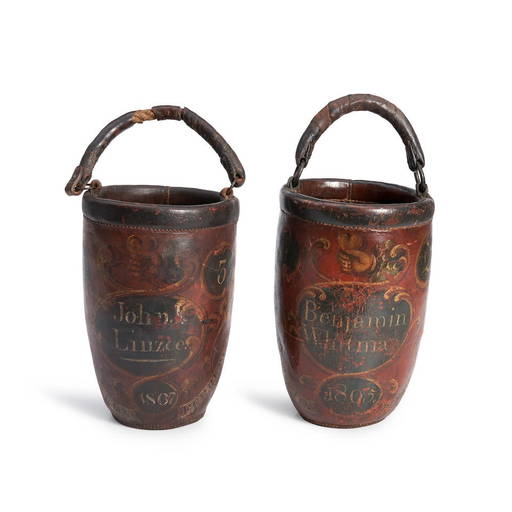 Associated Pair Of Fire Buckets, John Fenno, Jr. (1732 1812), Boston ...