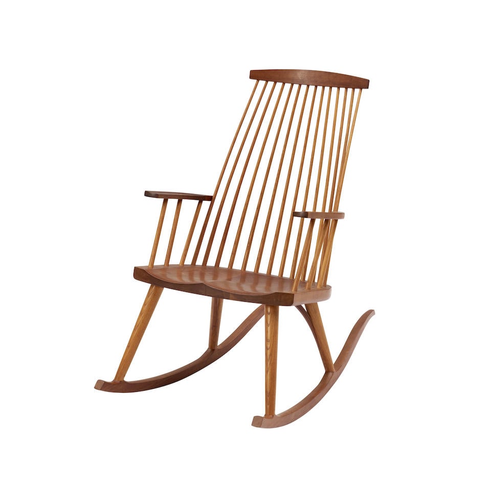 Thomas Moser Cherry Rocking Chair New Gloucester, Maine, 1985 Auction