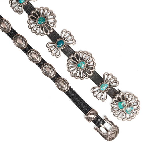 Two Diné (navajo) Concha Belts
