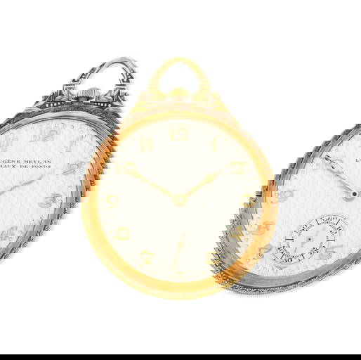 Eugène Meylan, La Chaux De Fonds. An 18k Gold Keyless Wind Open Face ...