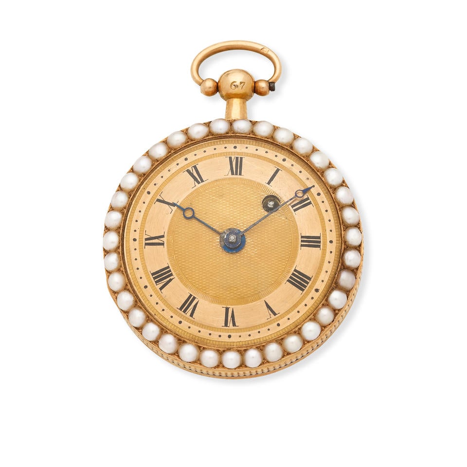 Mugnier, Paris. A Continental Gold And Seed Pearl Key Wind Open Face ...