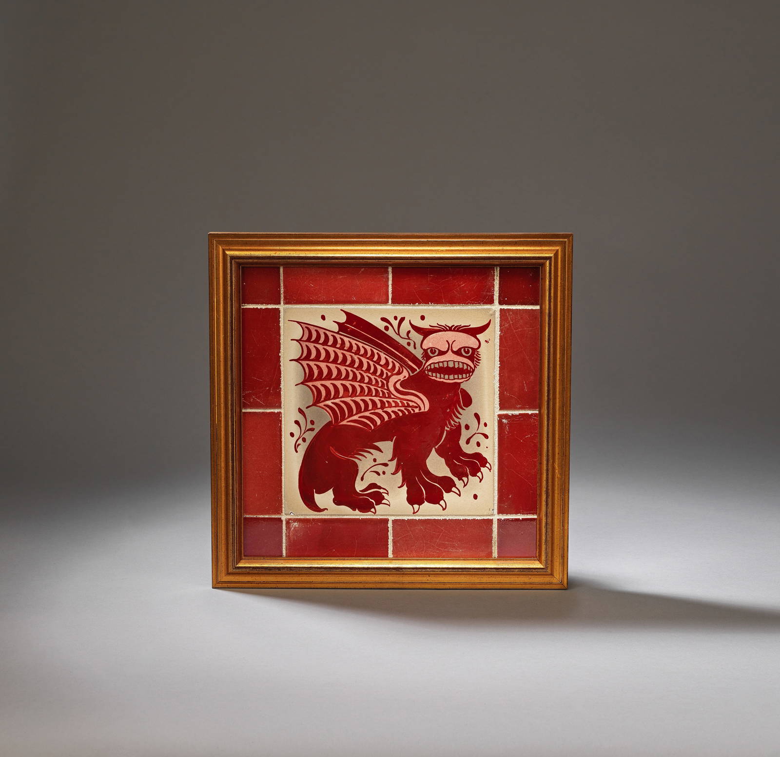 William De Morgan (british, 1839-1917) Winged Creature Tile, Circa 1885 ...