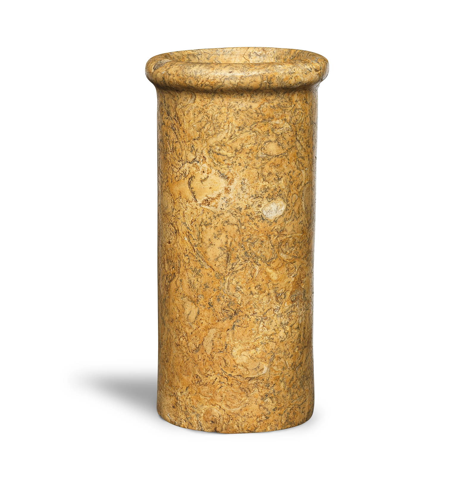 An Egyptian Yellow Limestone Cylindrical Jar Auction