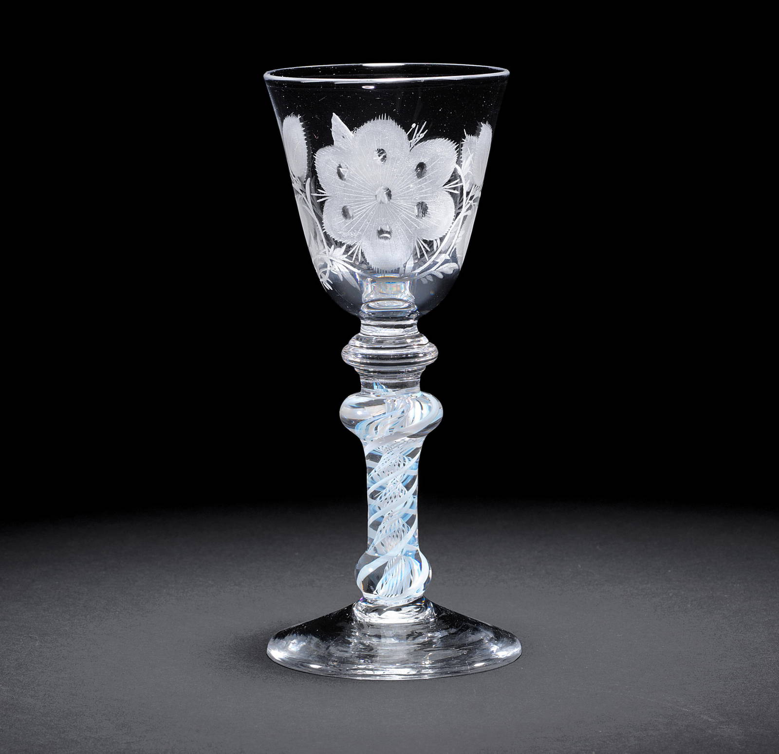 An Engraved Composite-stem Goblet Of Jacobite Significance, Circa 1760 ...