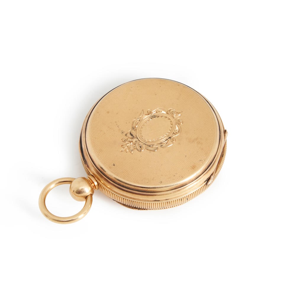 18kt Gold Cased Compass Arthur G Wiseman 1835 1908 St Louis