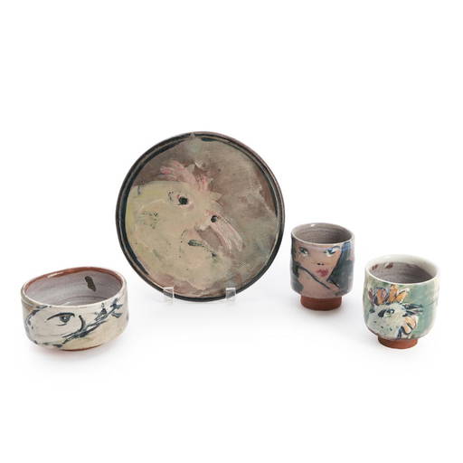 Four Ron Meyers Studio Pottery Pieces, Athens, Georgia, Late 20th ...