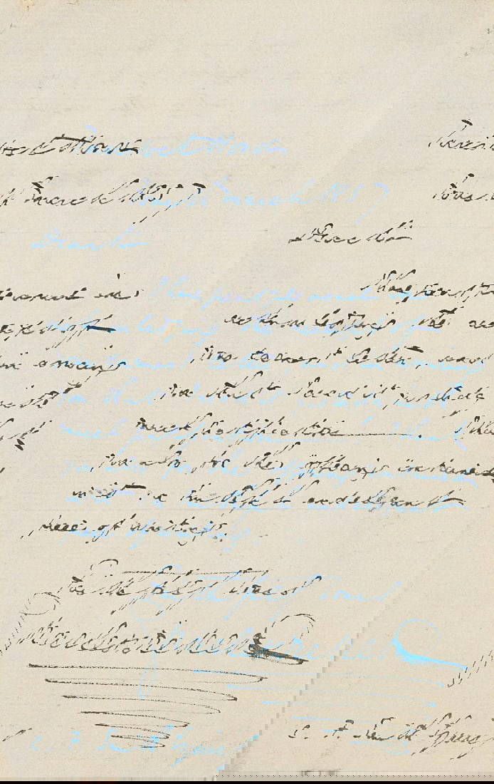 Dickens (charles) Autograph Letter Signed ('charles Dickens'), To C.f ...