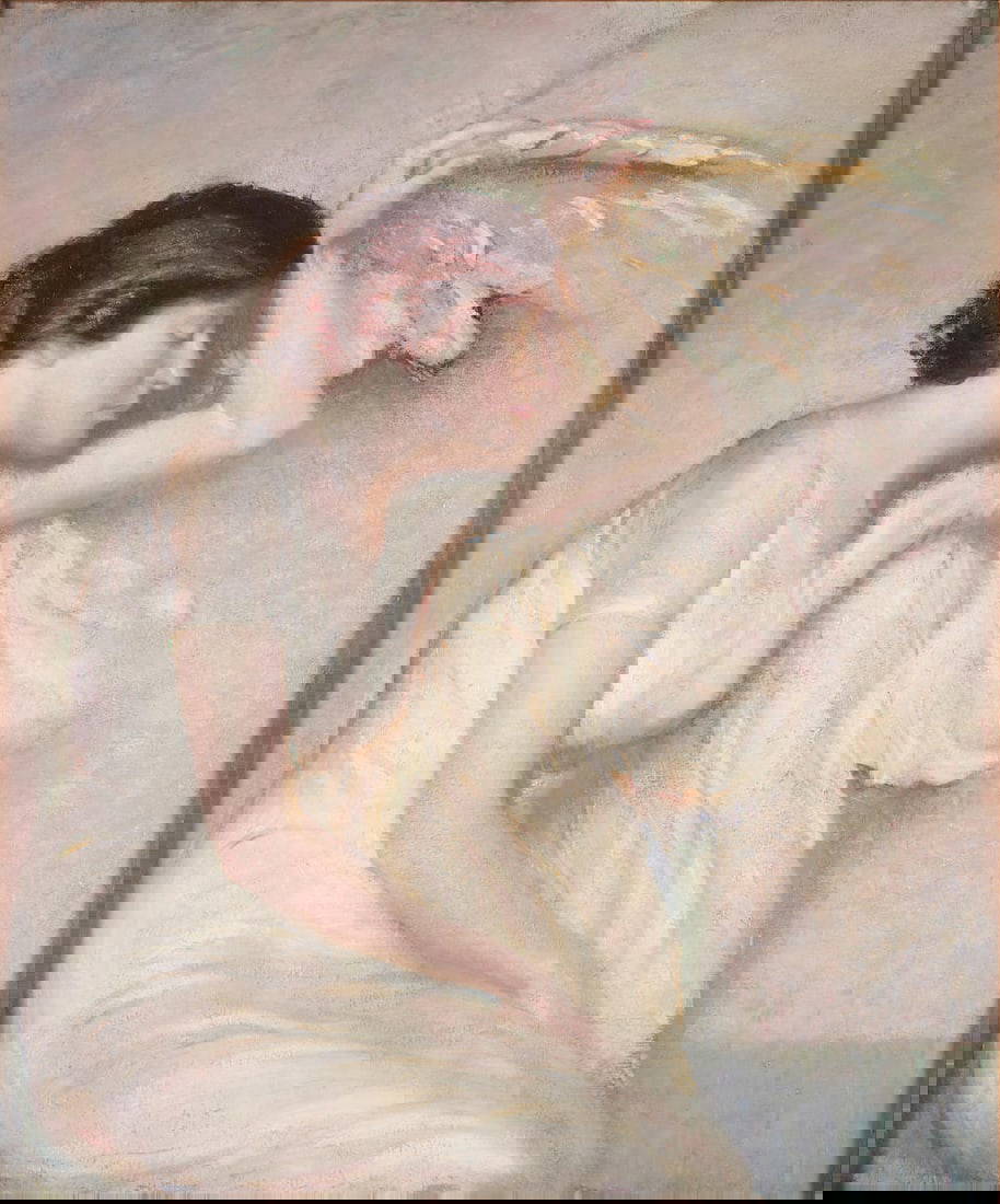 Frederick Andrew Bosley (american, 1881-1941) Figure Reposing Against ...