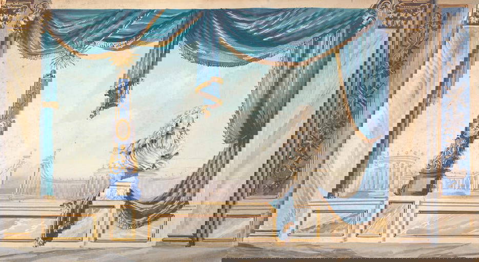 Martin Battersby (british, 1914 1982) A Partial Design For The Interior ...