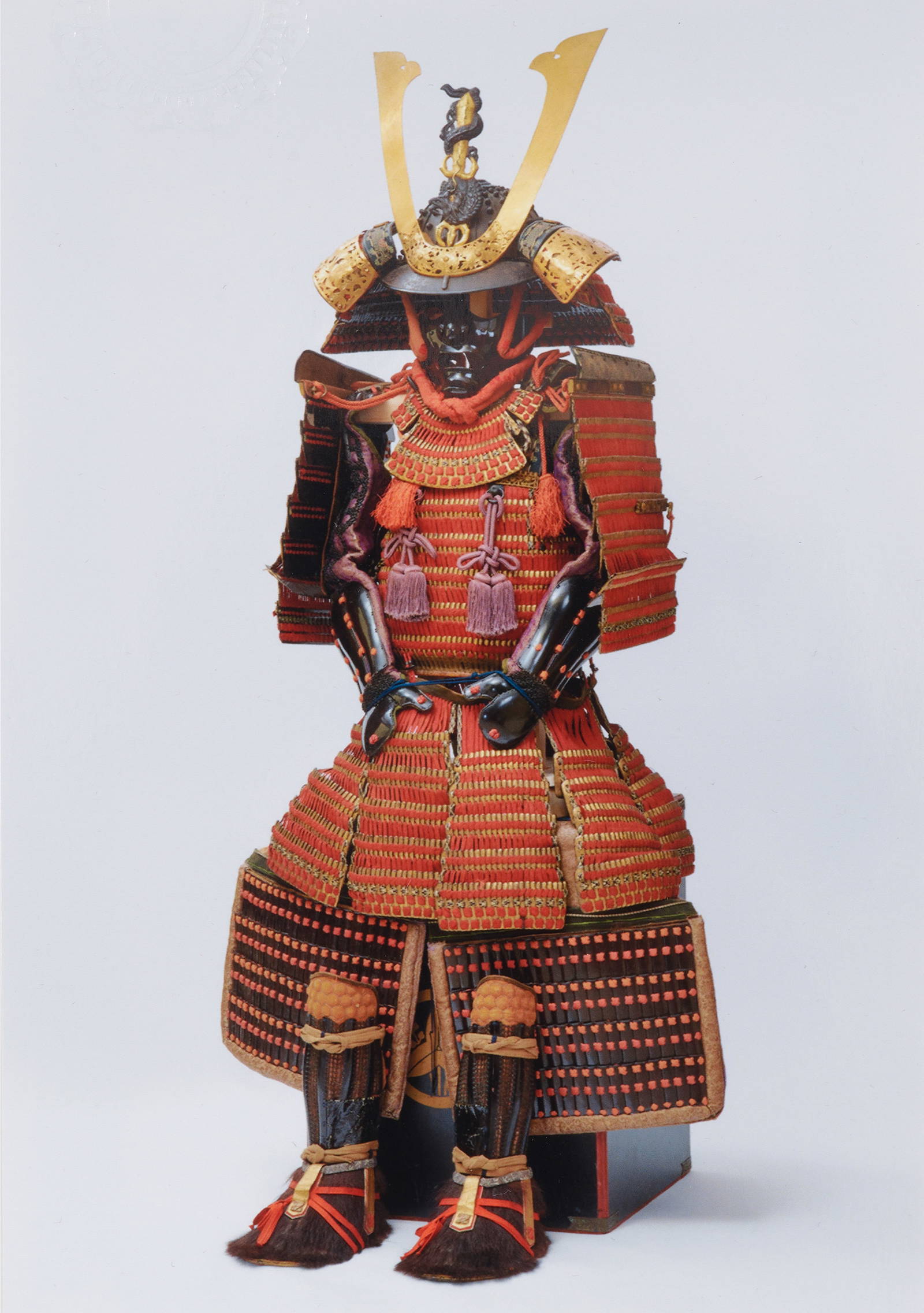 An Orange-laced Gold-lacquer Armor With A Myōchin-lineage Helmet Edo ...