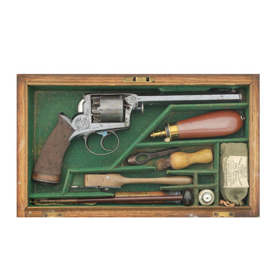 A Fine And Rare 56-bore Percussion Early Adams Patent 1851 Model Five ...