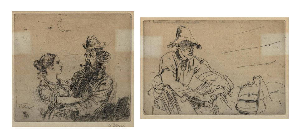 Augustus Edwin John O.m., R.a. (british, 1878 1961) The Amorous Tramp ...