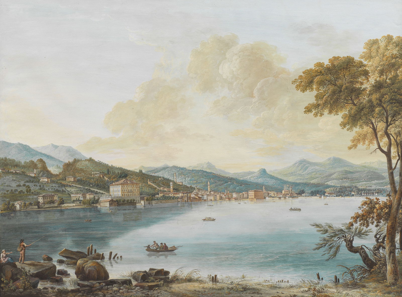 Giosafatto Alfieri (active Italy, Early 19th Century) A View Of Lugano ...