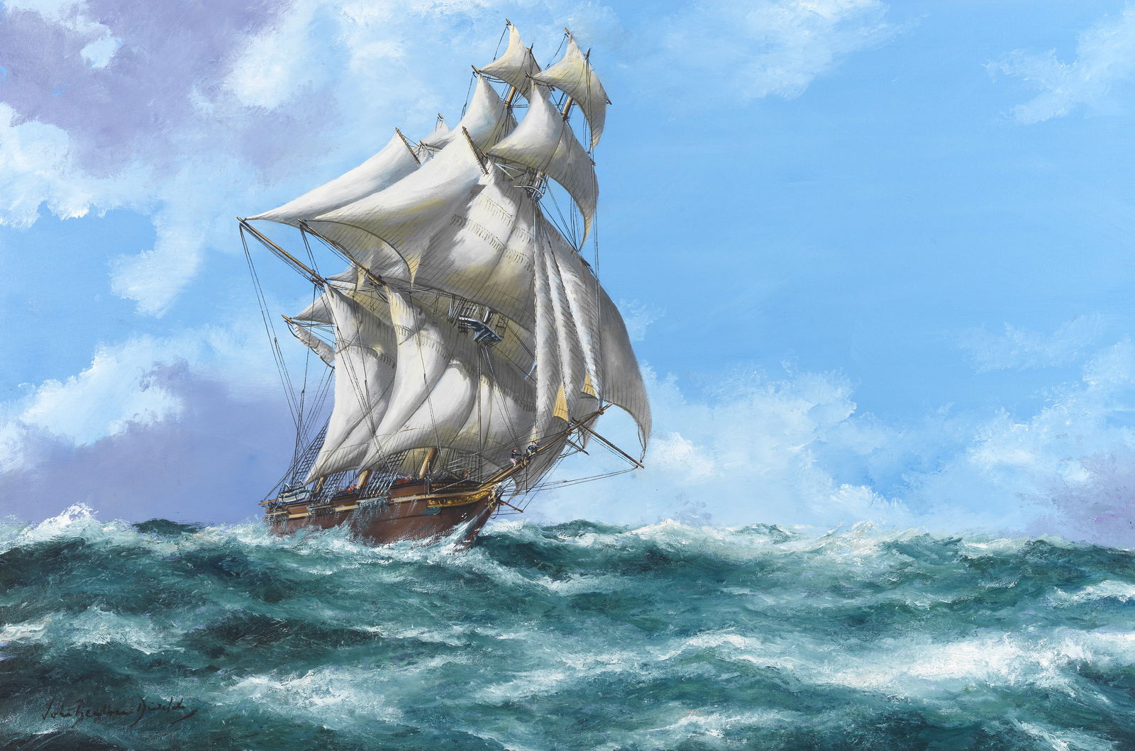 John Bentham-dinsdale (british, 1927-2008) The Clipper Ships Taeping ...