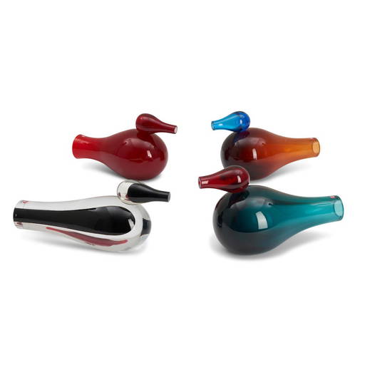 Four Giorgio Vigna For Iittala Glass Birds, Finland, 2007, All With ...