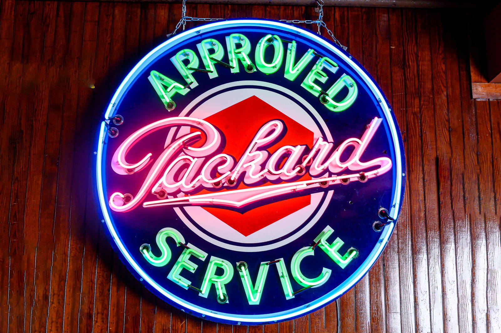 An Approved Packard Service Illuminated Neon Sign Auction