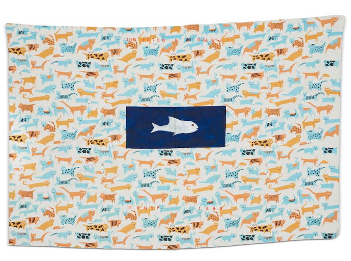 Timur Novikov (russian, 1958 2002) 100 Cats And 1 Fish (unframed)