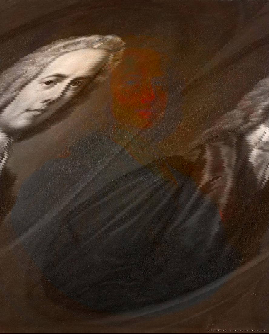 George Knapton (british, 1698-1778) Portrait Of The Reverend John Upton ...