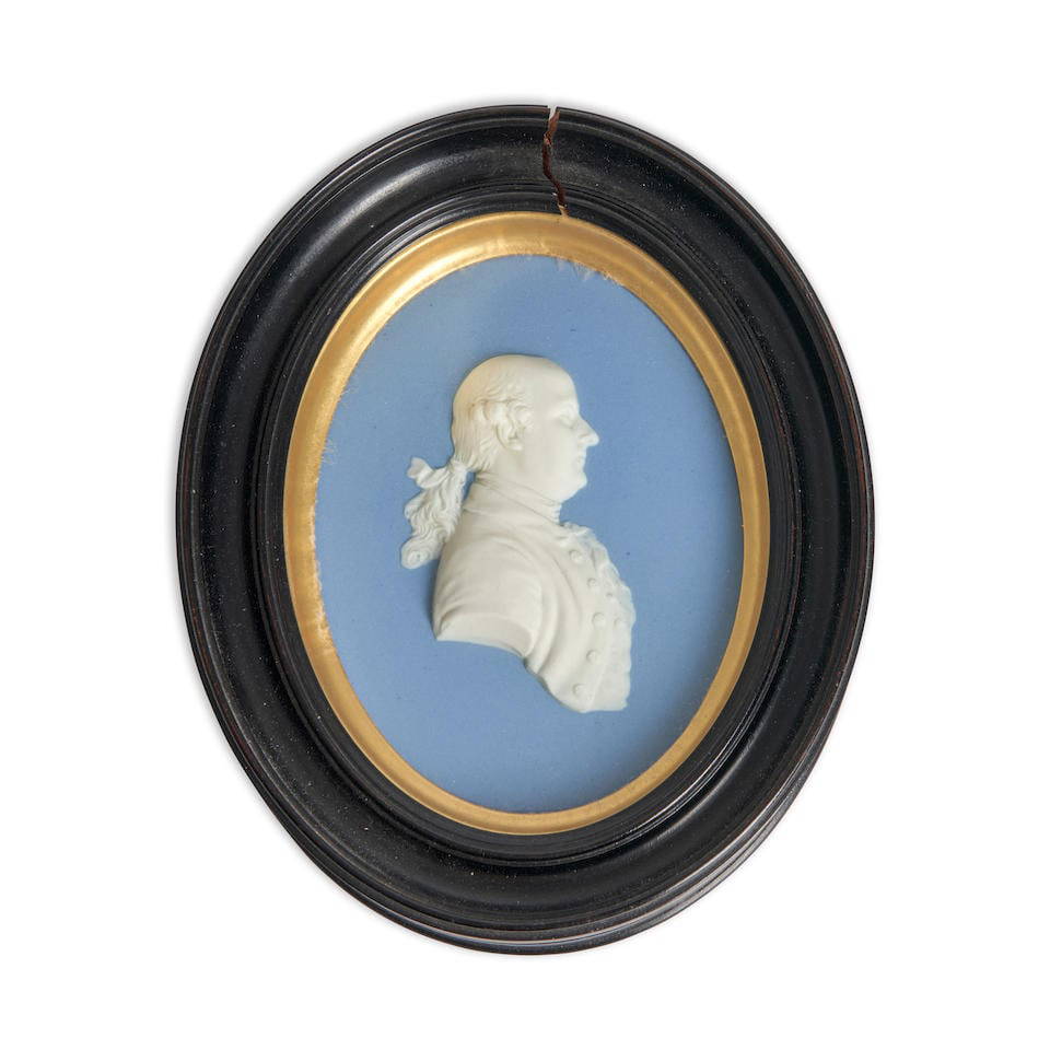 Wedgwood Solid Blue Jasper Portrait Medallion Of Thomas Bentley ...