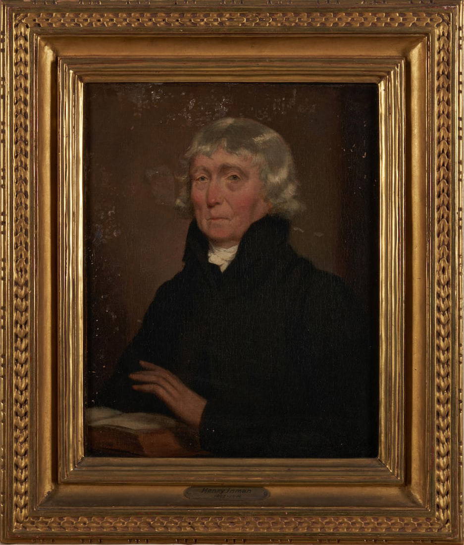 Attributed To Henry Inman (american, 1801-1846) Portrait Of A Minister 14 1/4 X 11 1/4 In (36.2 ...
