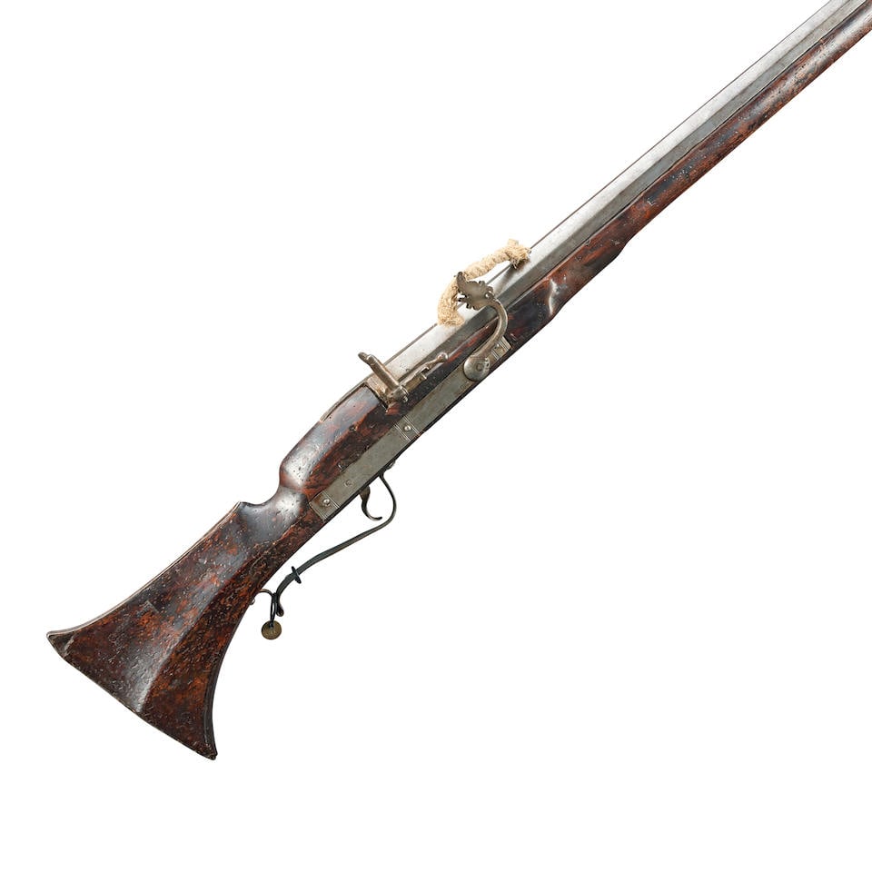 German Fishtail Matchlock Musket, Auction