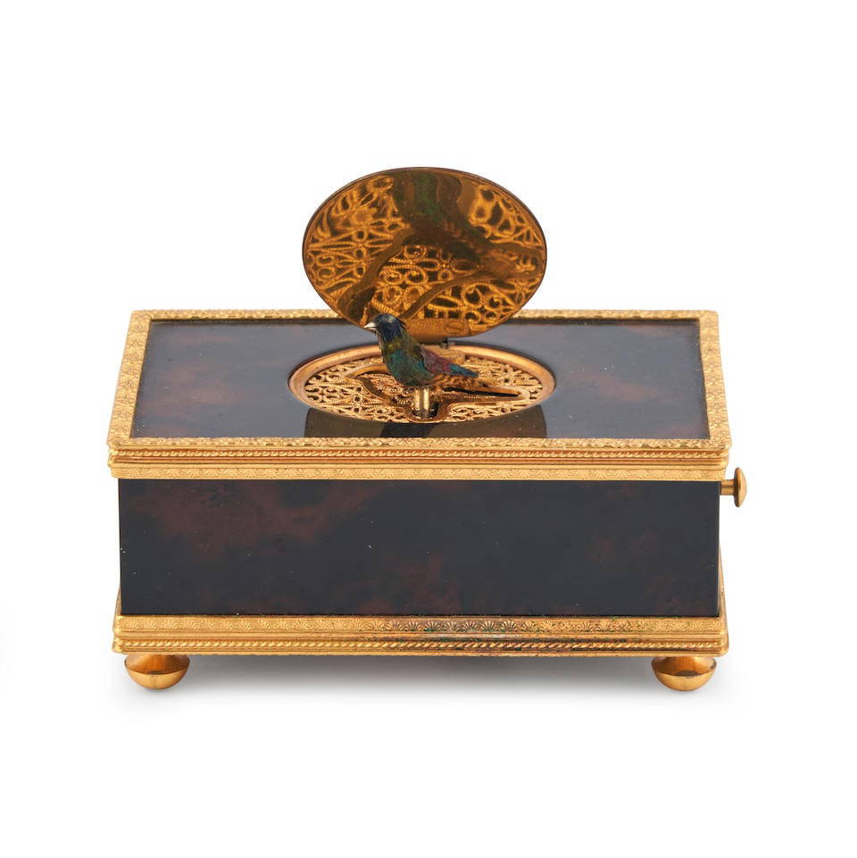 Swiss Singing Bird Automaton Box, Auction