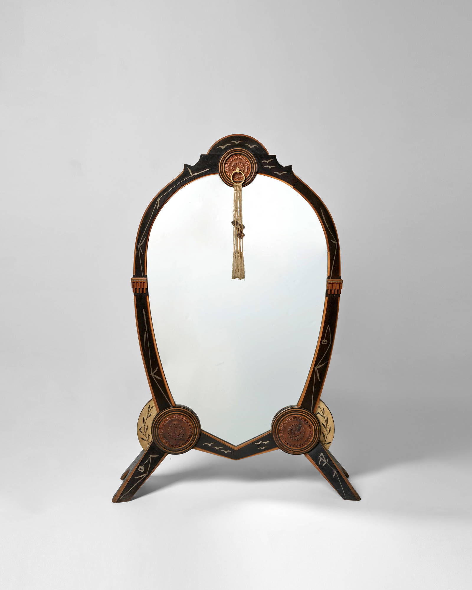Carlo Bugatti (1856-1940) Rare 'psyche' Mirror Circa 1900 Copper ...