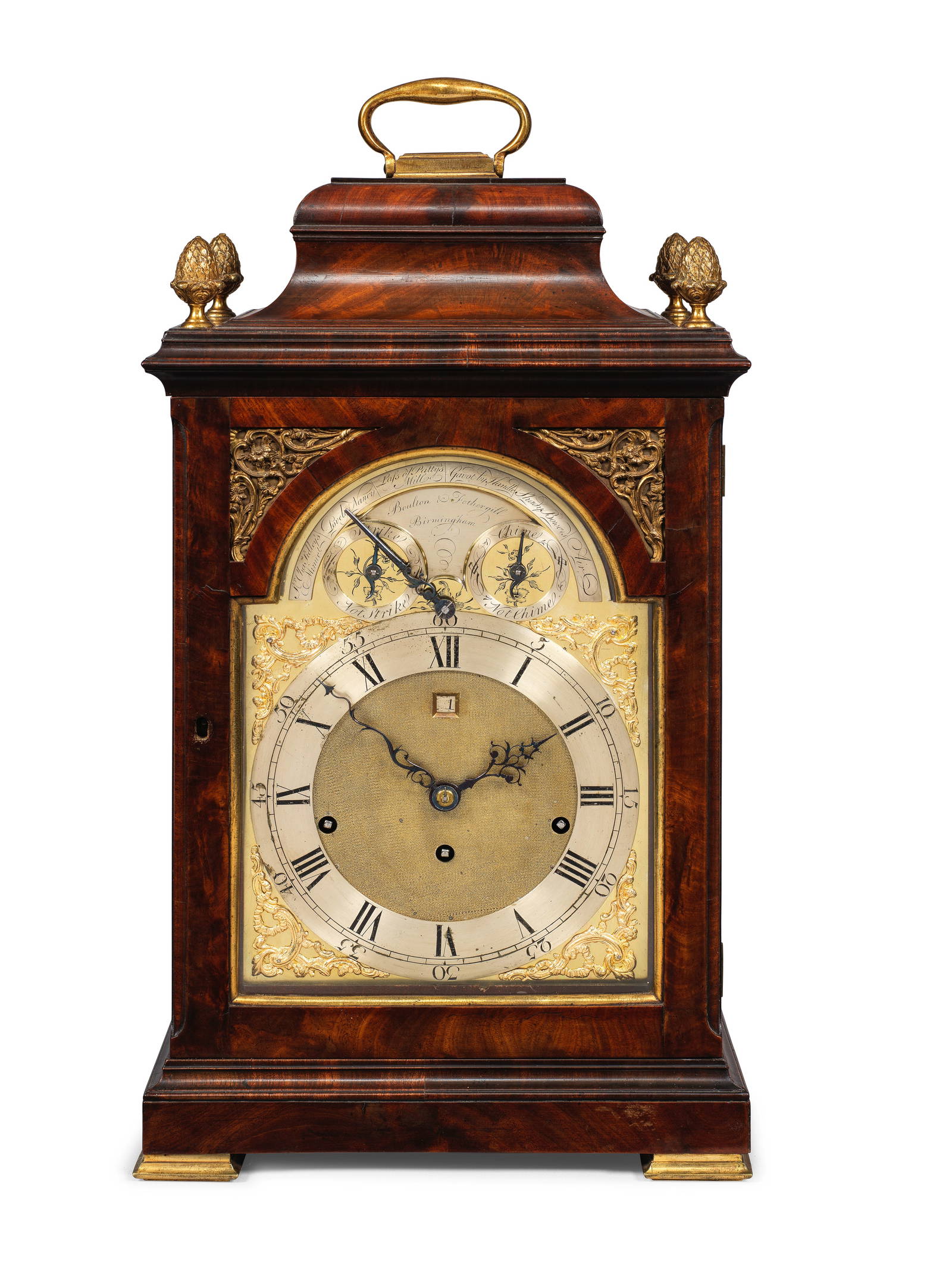 A Good Late 18th Century Mahogany Six-tune Musical Table Clock Playing ...