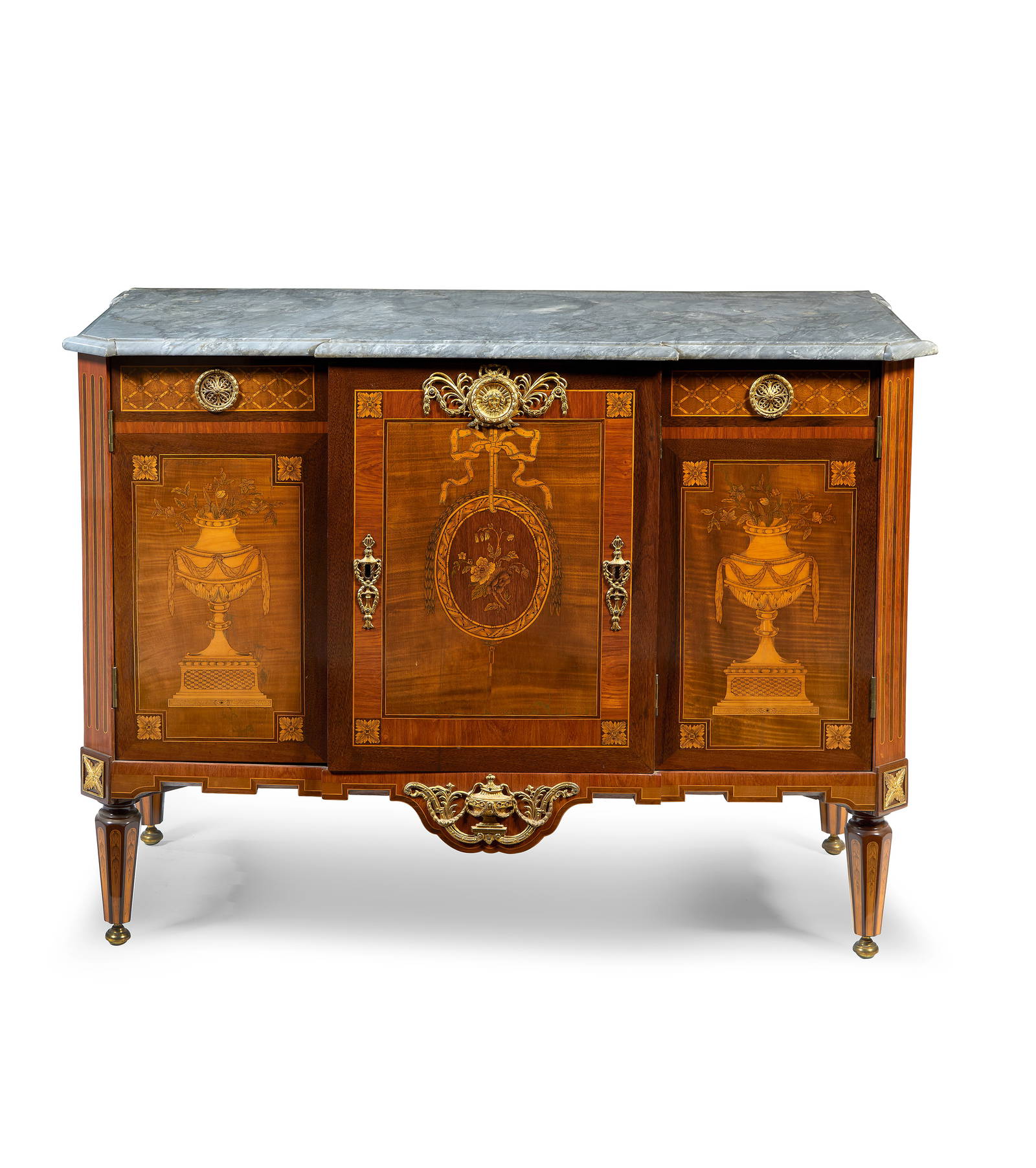 An Important Dutch Late 18th Century Ormolu Mounted Tulipwood, Stained ...