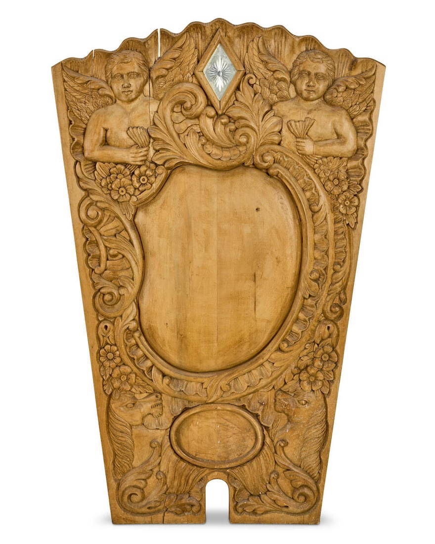 An English Carved Pine Shutter Made By Len Murrel In The Manner Of ...