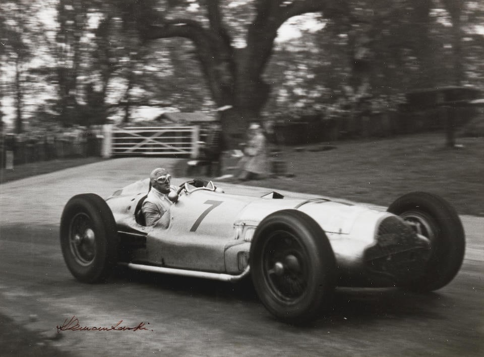 Herman Lang - Mercedes Benz, Monochrome Photograph By Louis Klemantaski ...