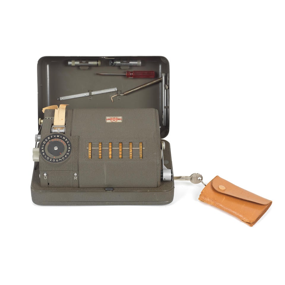 A Hagelin Cx-52 Cipher Machine, Swiss, 1950's, Auction