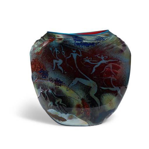 William Morris (born 1957) Petroglyph Vessel1987blown Glass, Incised ...
