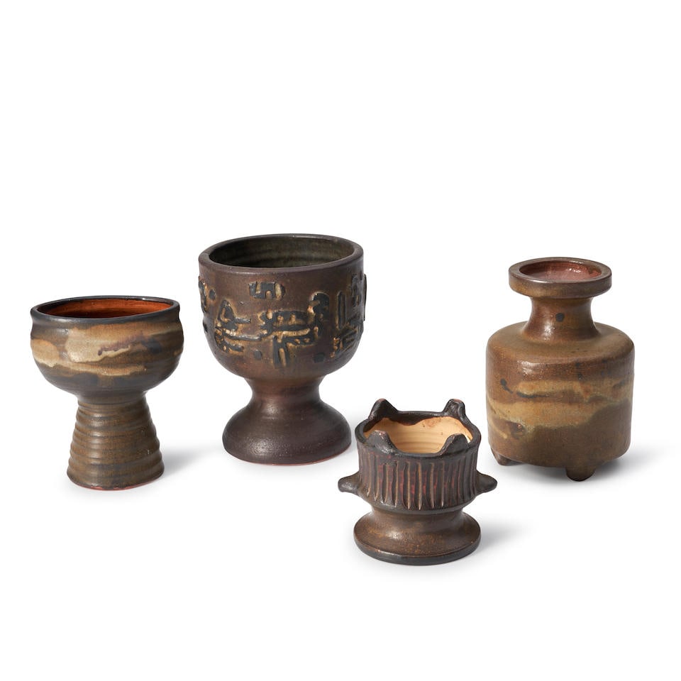 Four Pieces Of Elizabeth Heise Pottery Auction
